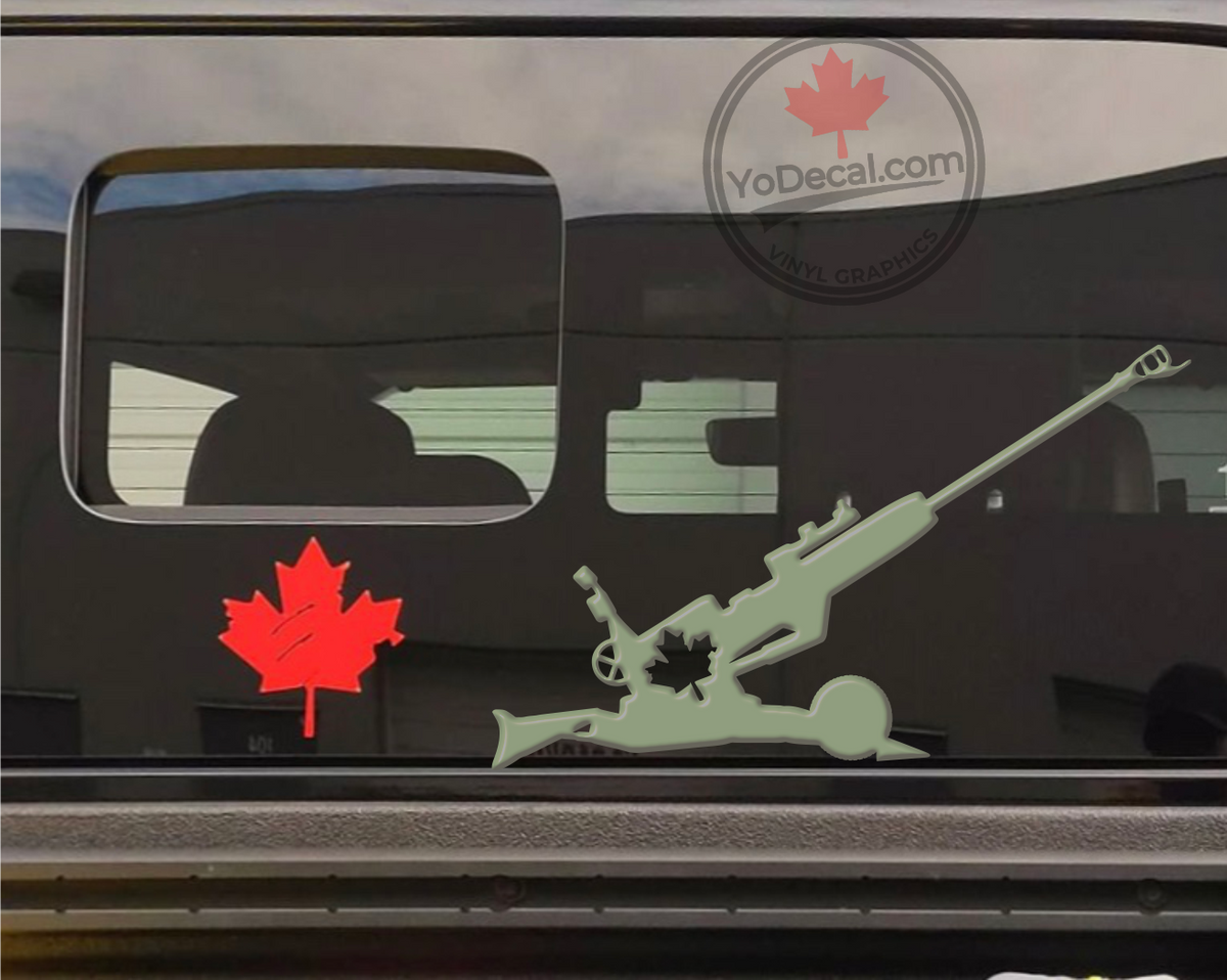 'M777 150mm Howitzer Side Profile (PAIR)' Premium Vinyl Decal / Sticke ...