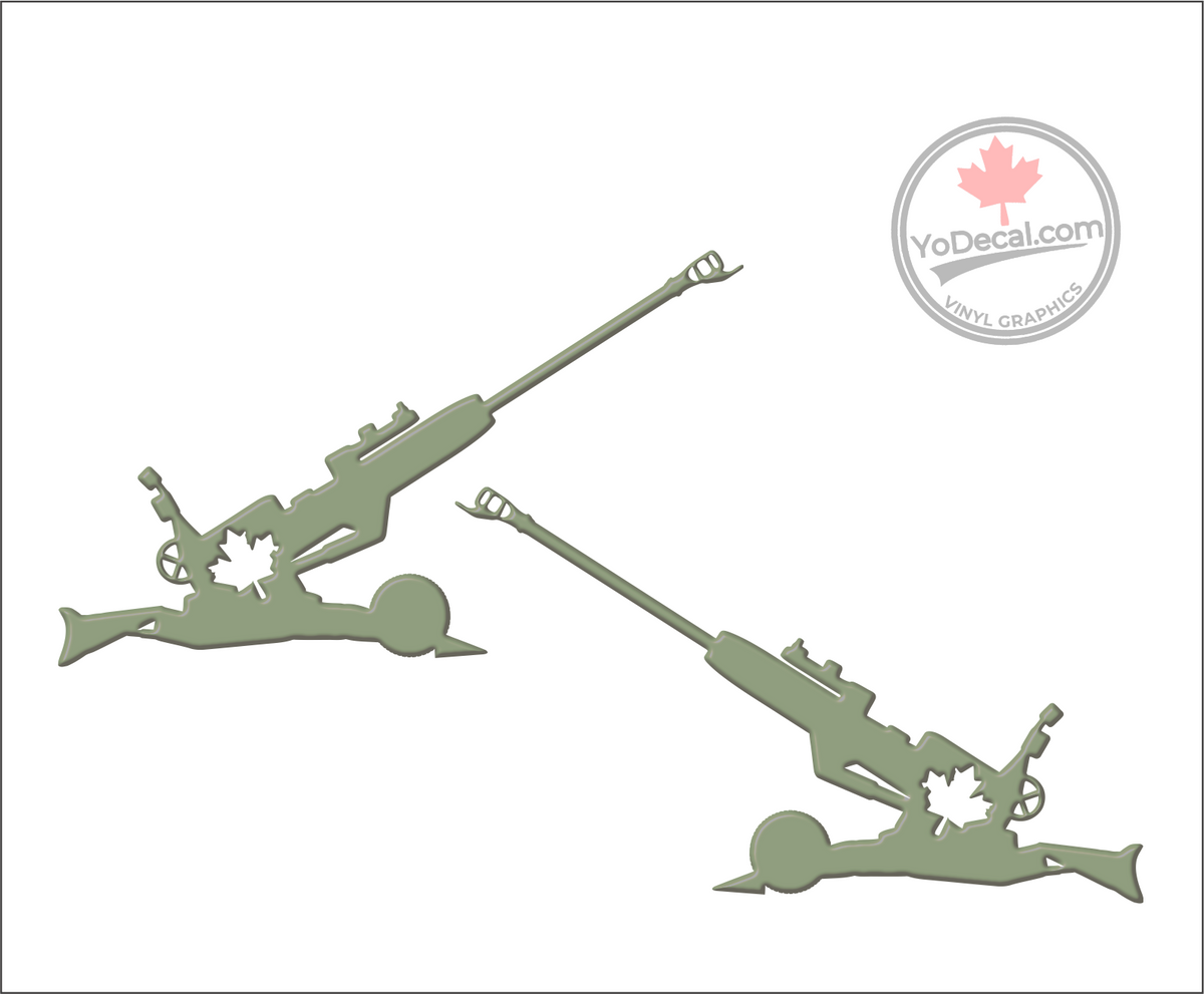 'M777 150mm Howitzer Side Profile (PAIR)' Premium Vinyl Decal / Sticke ...