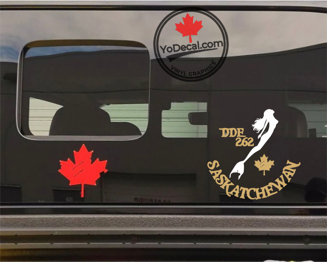 'DDE 262 Saskatchewan & Mermaid' Premium Vinyl Decal / Sticker ...