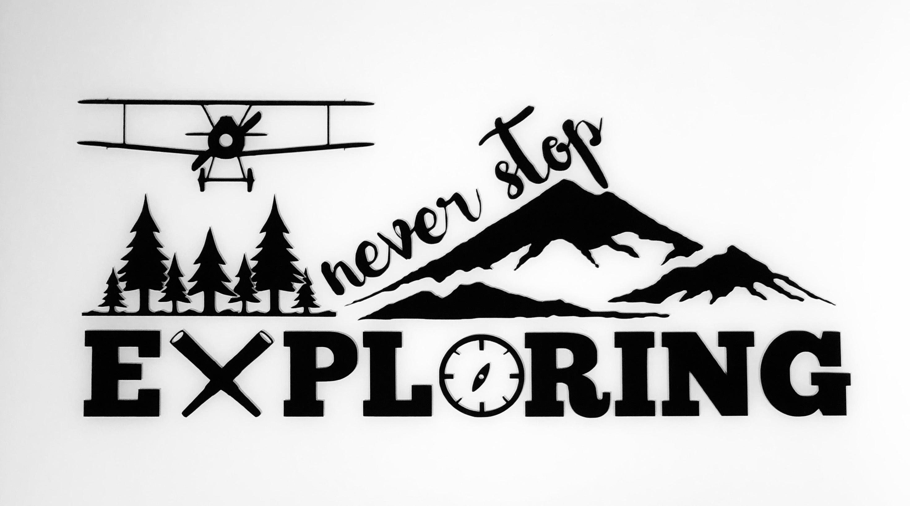 ' Never Stop Exploring Aviation' Premium Vinyl Decal – YoDecal.com