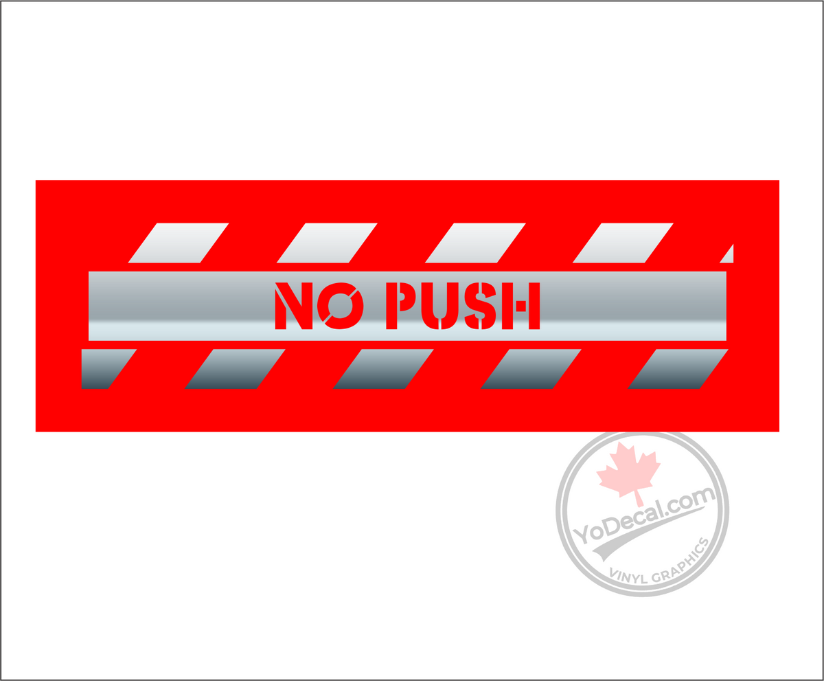 'No Push Hash Lines' Vinyl Decal – YoDecal.com