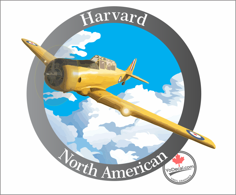 'North American Harvard' Premium Vinyl Decal / Sticker – YoDecal.com