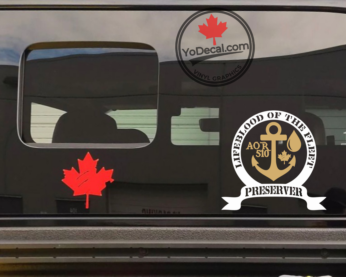 'HMCS Preserver AOR 510 Lifeblood' Premium Vinyl Decal / Sticker ...