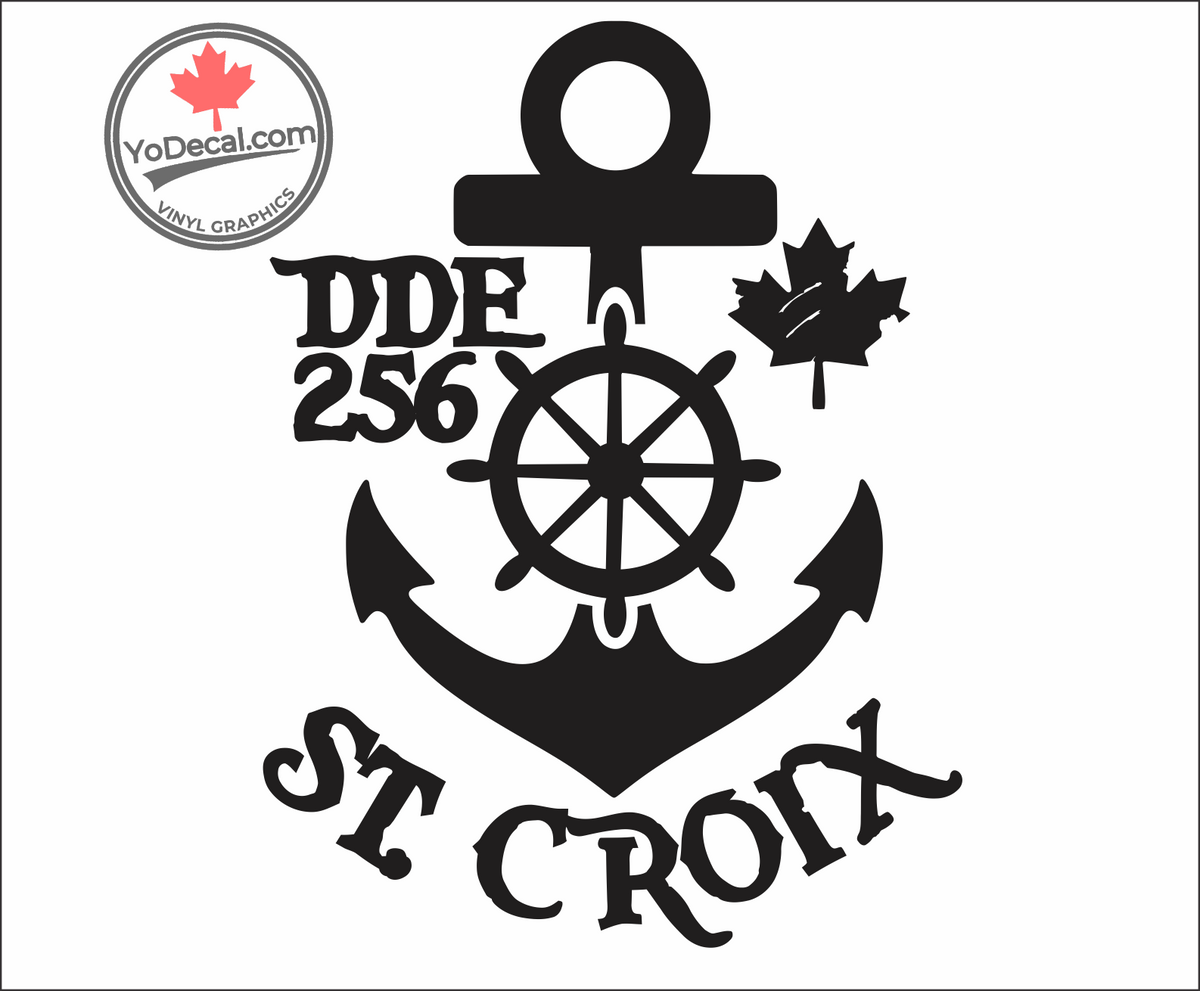 'DDE 256 St. Croix Restigouche Class Destroyer' Premium Vinyl Decal ...