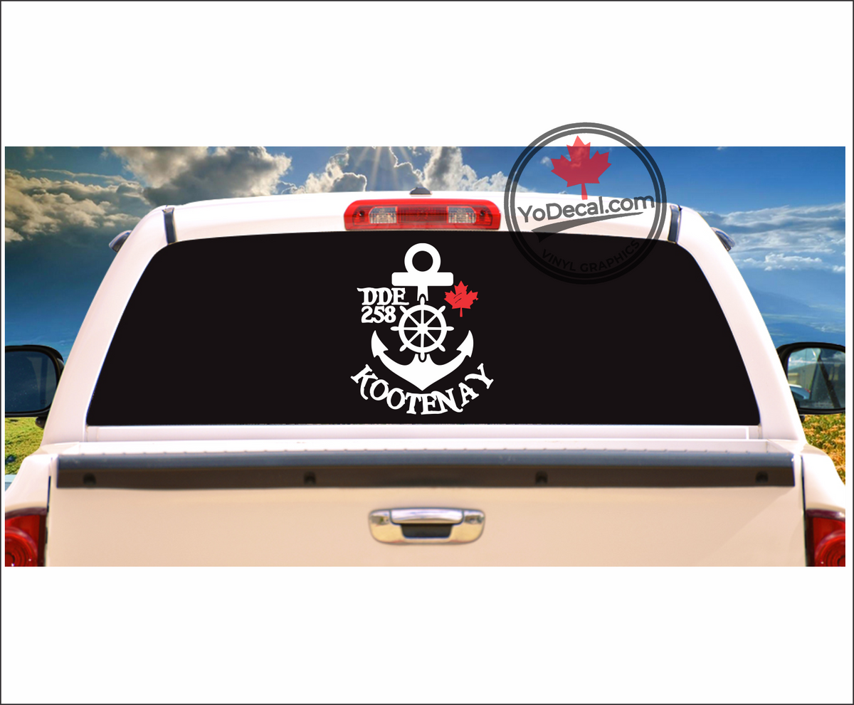 'DDE 258 Kootenay Restigouche Class Destroyer' Premium Vinyl Decal / S ...