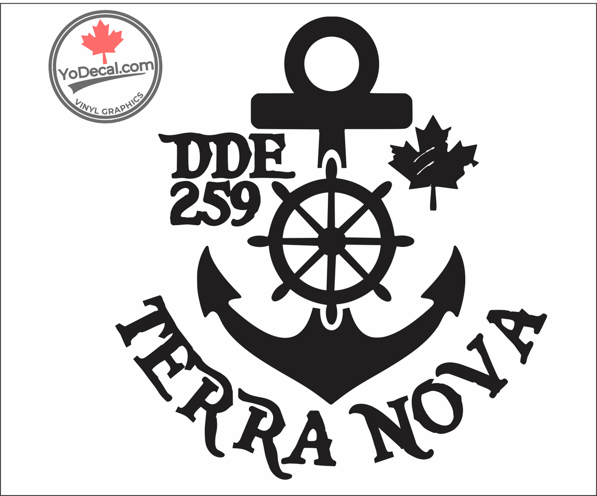 'DDE 259 Terra Nova - Restigouche Class Destroyer' Premium Vinyl Decal ...