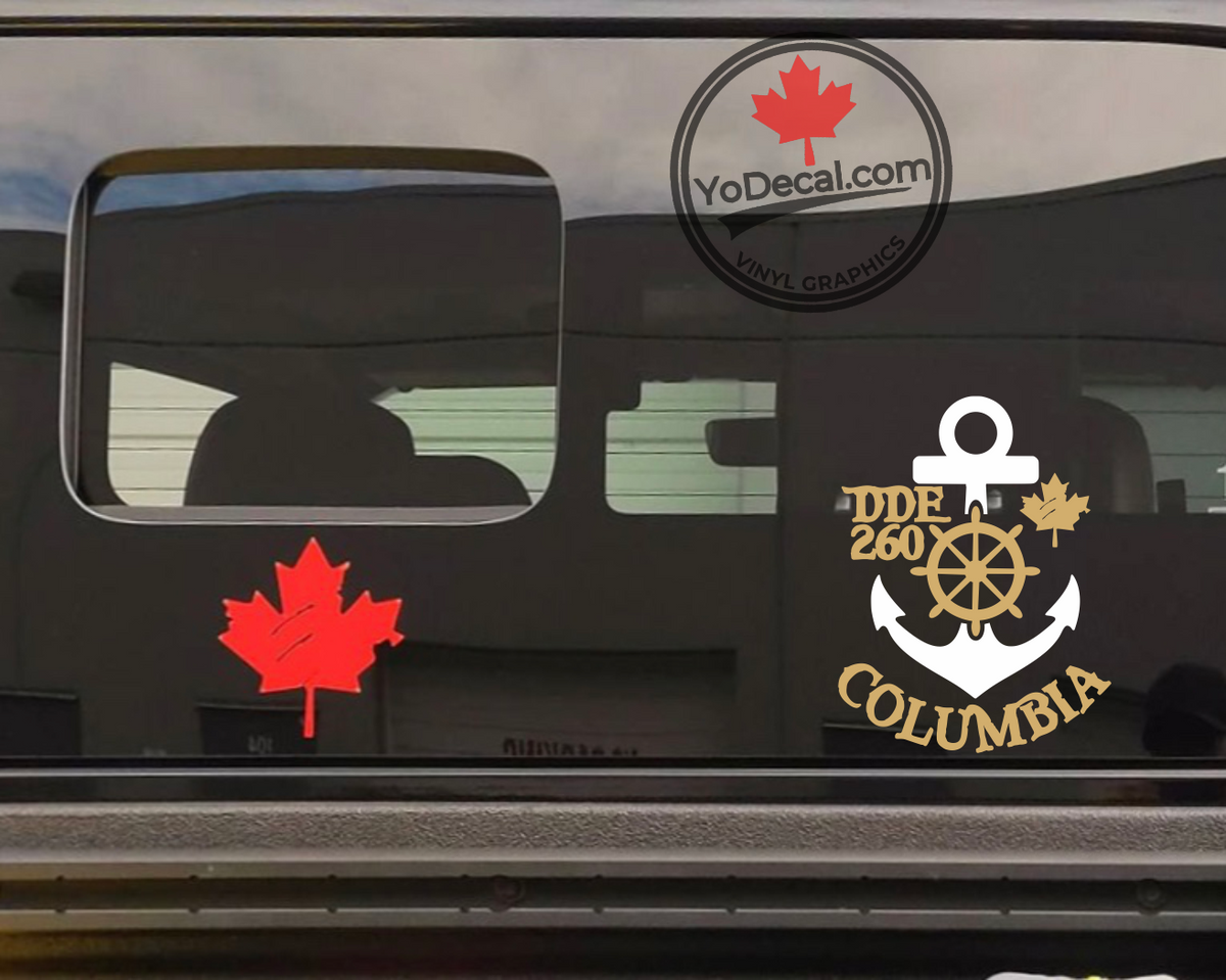 'DDE 260 Columbia Restigouche Class Destroyer' Premium Vinyl Decal / S ...