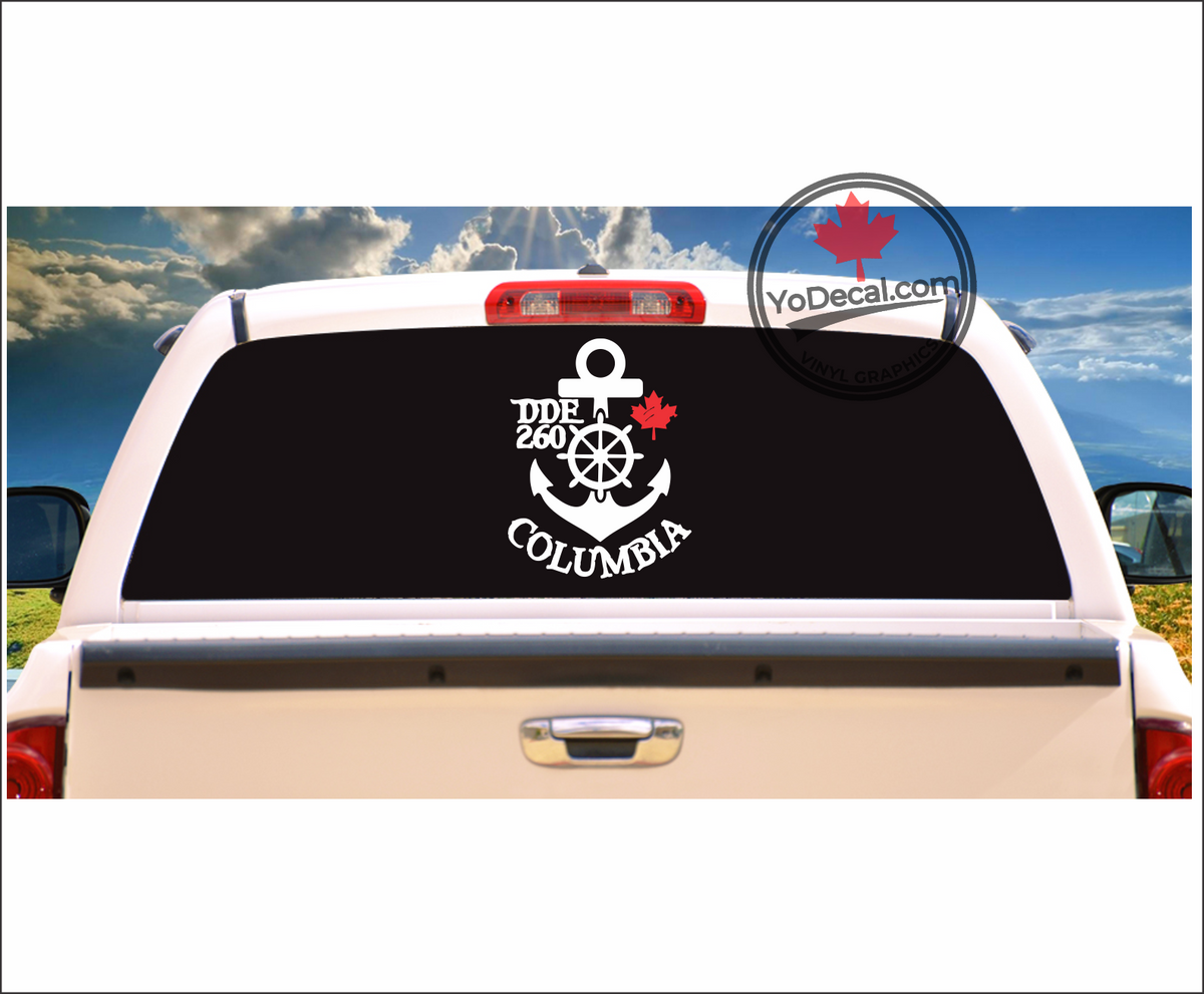 'DDE 260 Columbia Restigouche Class Destroyer' Premium Vinyl Decal / S ...