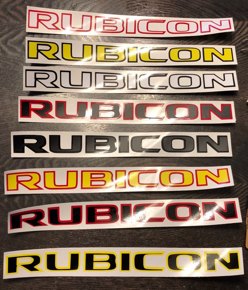 '2 Colour Crafted Jeep 'RUBICON' (Pair)' Premium Vinyl Decal – YoDecal.com
