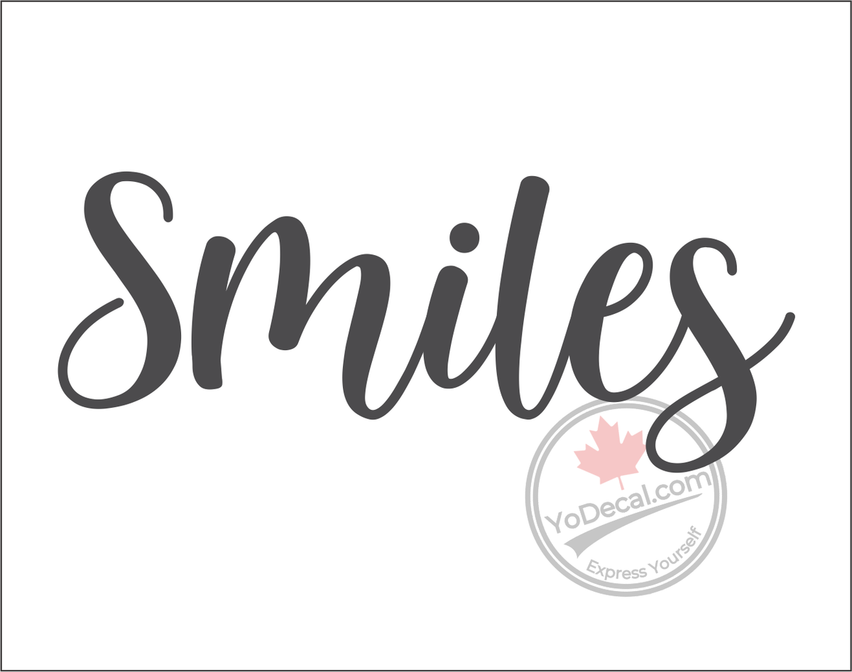 'Smiles - Relaxed Modern' Premium Vinyl Wall Decal – YoDecal.com
