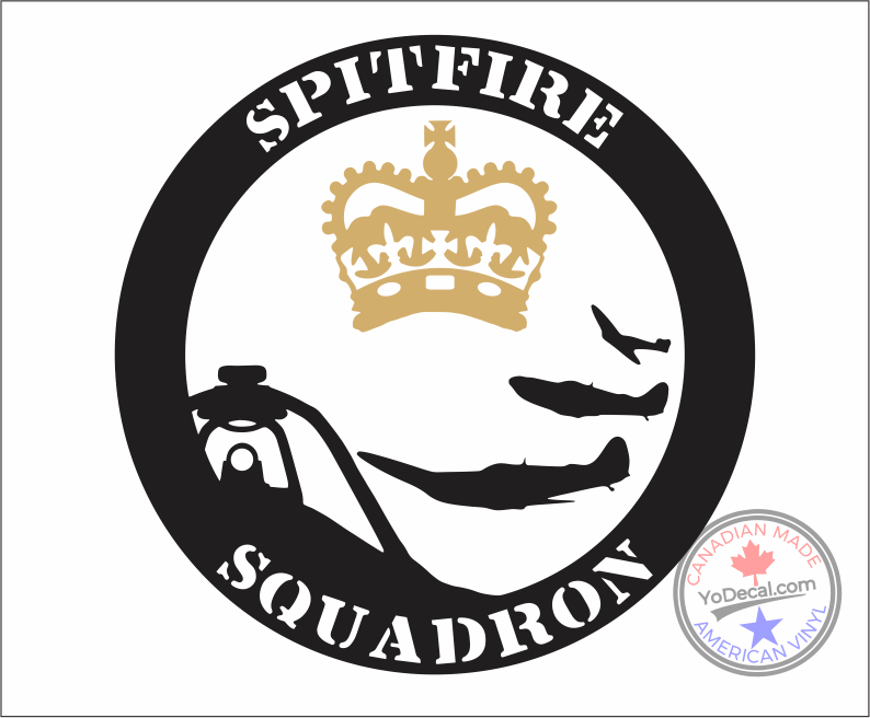 'Spitfire Squadron' Premium Vinyl Decal – YoDecal.com