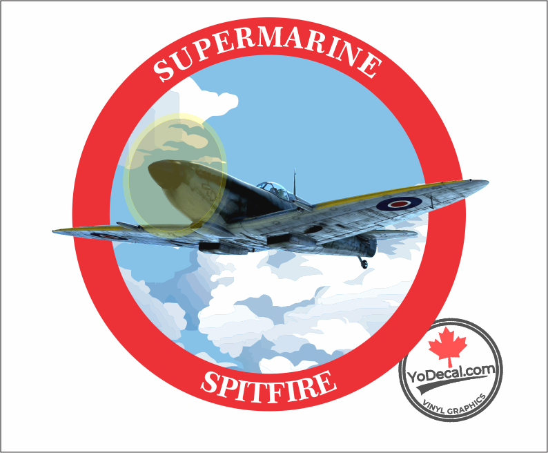 'Supermarine Spitfire' Vinyl Decal – YoDecal.com