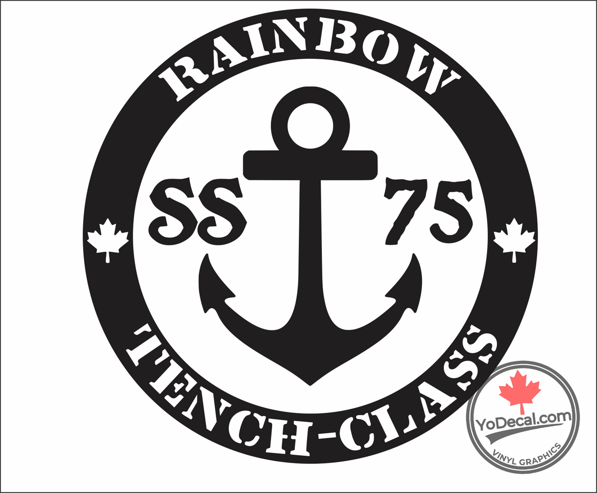 'Tench-Class SS-75 Rainbow' Premium Vinyl Decal / Sticker – YoDecal.com