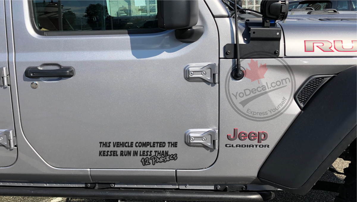 'The Kessel Run in 12 Parsecs' Vinyl Decal – YoDecal.com
