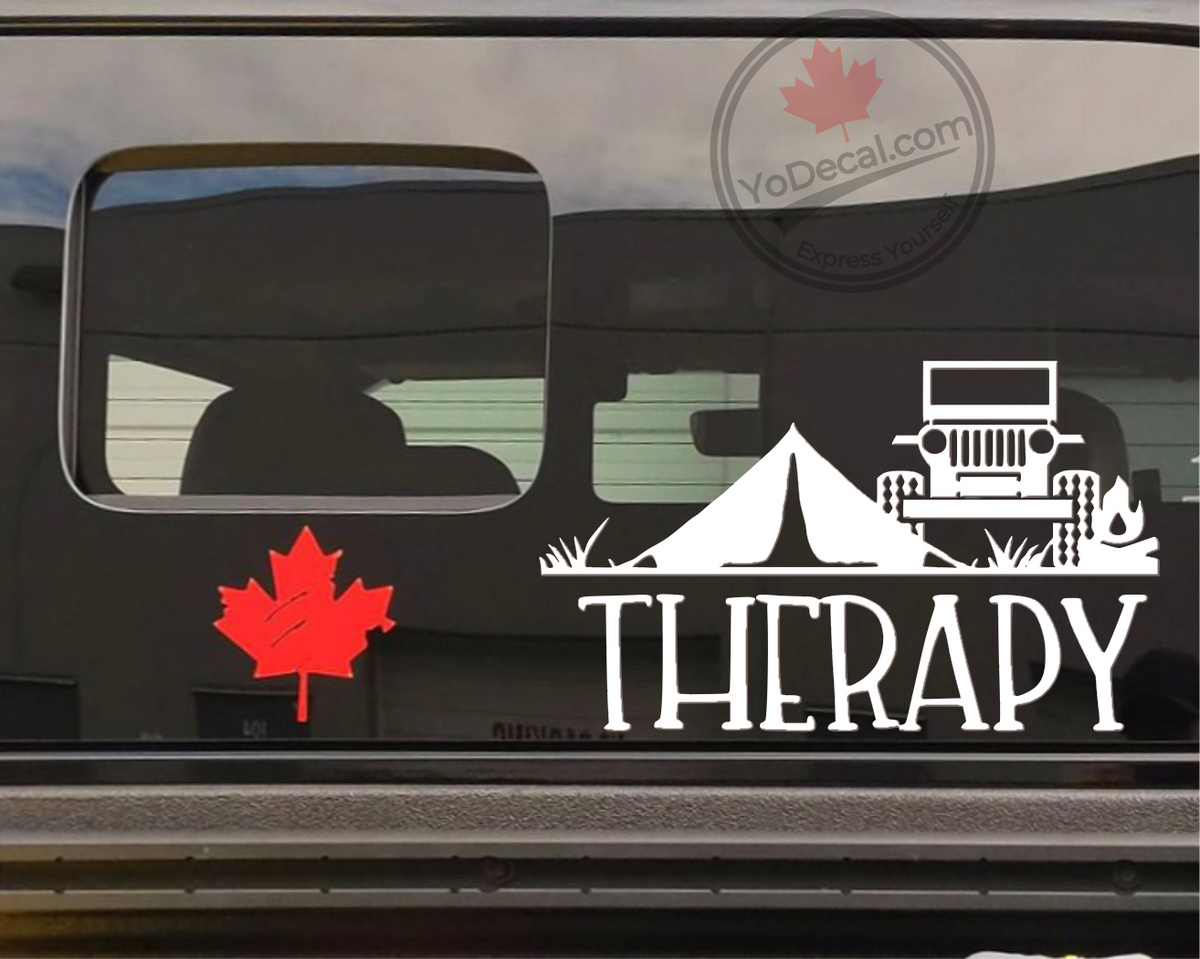 'Therapy - Jeep' Premium Vinyl Decal – YoDecal.com