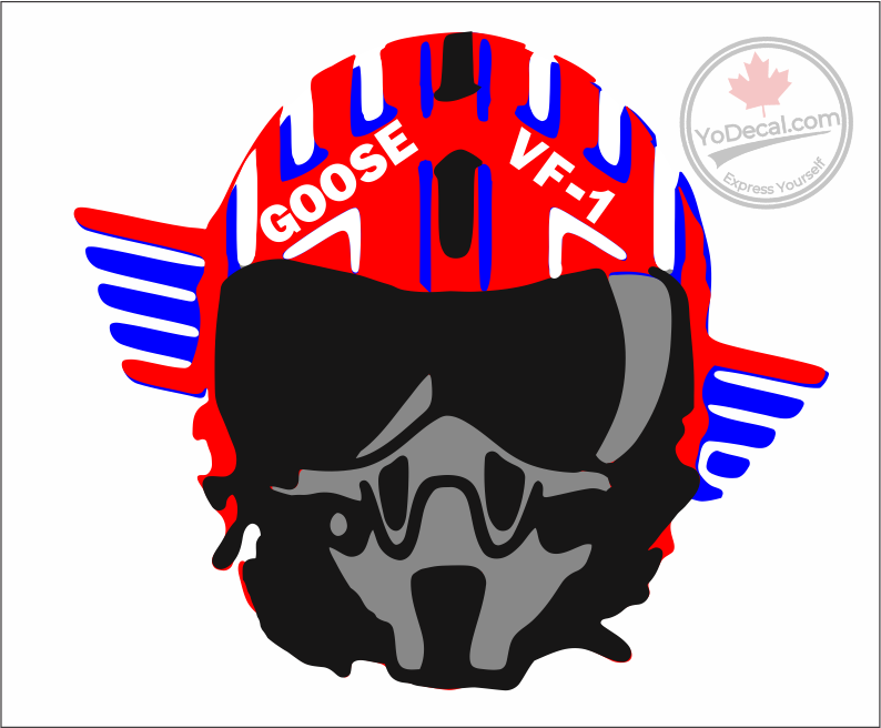 'Top Gun Goose Helmet' Premium Vinyl Decal / Sticker – YoDecal.com