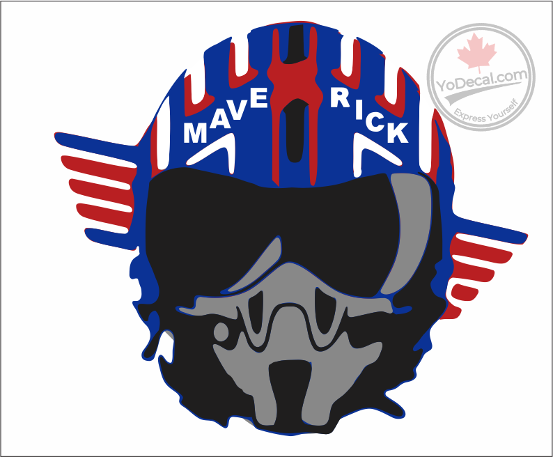 'Top Gun Maverick Helmet' Premium Vinyl Decal / Sticker – YoDecal.com