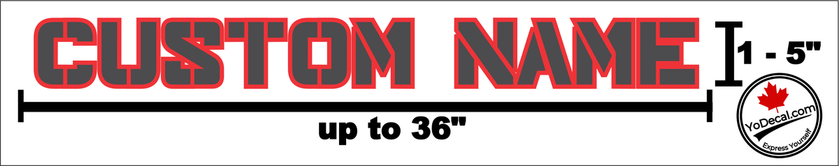 'Custom Name 2 Colour Crafted Jeep 'Willys' Style (Pair)' Premium Viny ...