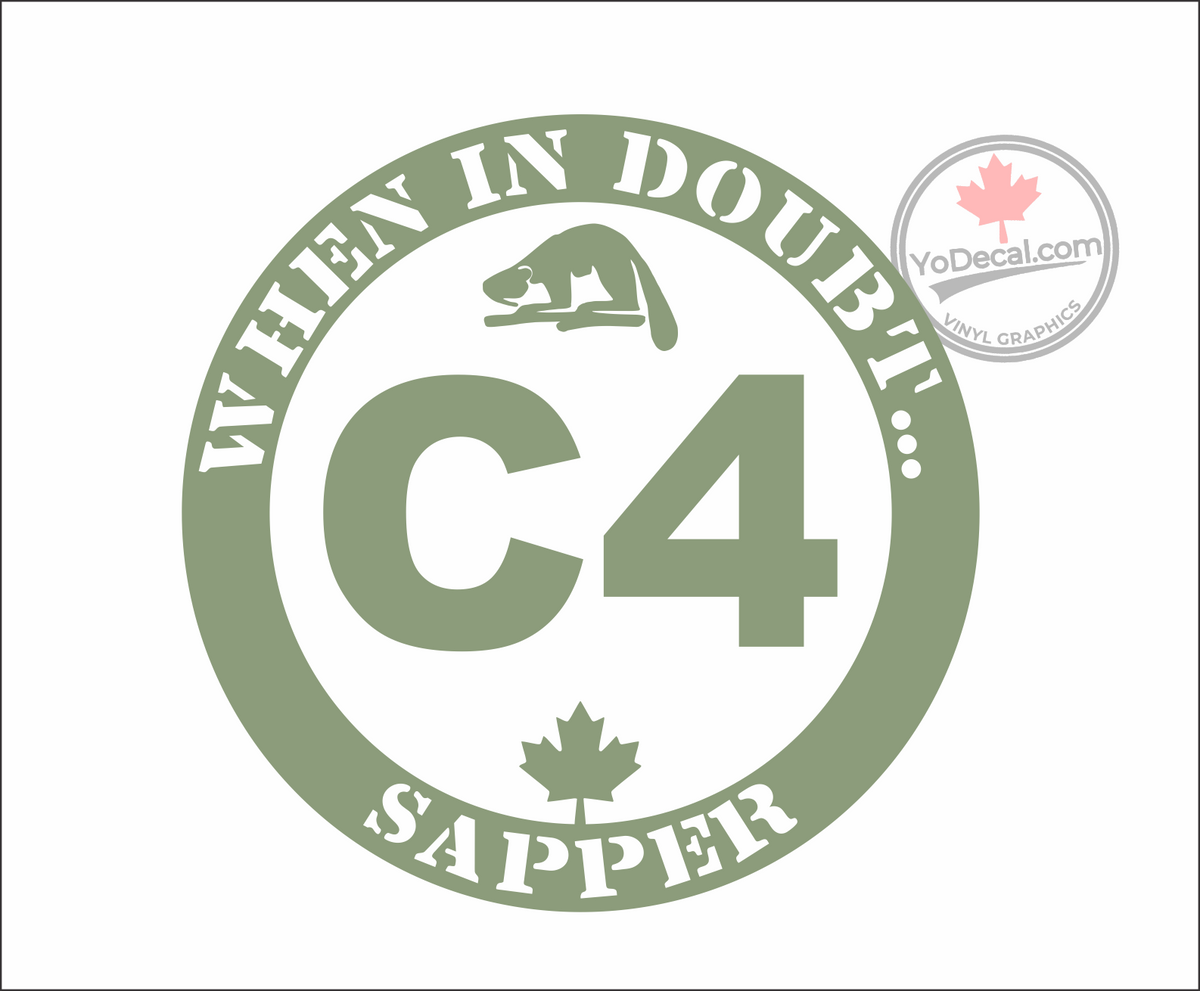 'When In Doubt...C4 Sapper' Premium Vinyl Decal / Sticker – YoDecal.com