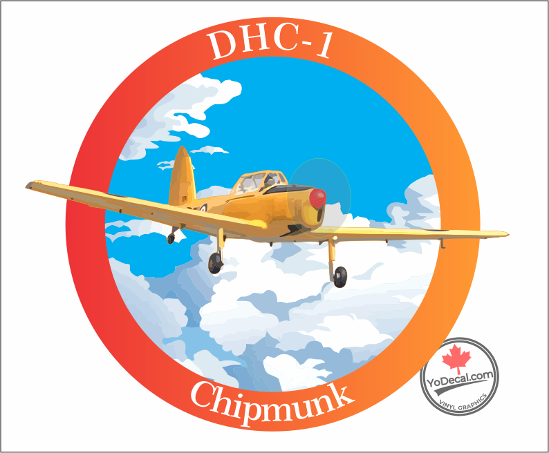 'DHC-1 Chipmunk' Premium Vinyl Decal / Sticker – YoDecal.com